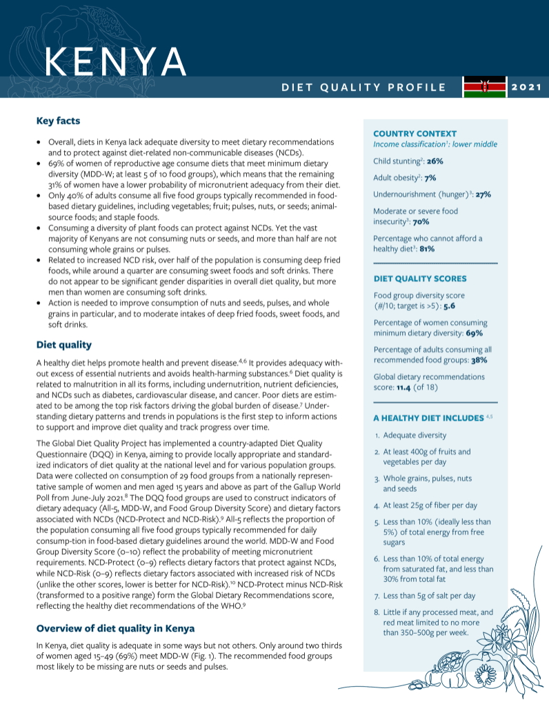 Reports and Publications — Global Diet Quality Project