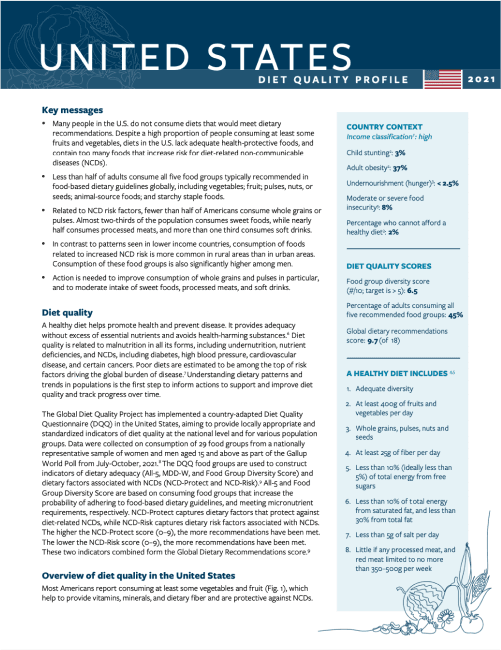 Reports and Publications — Global Diet Quality Project